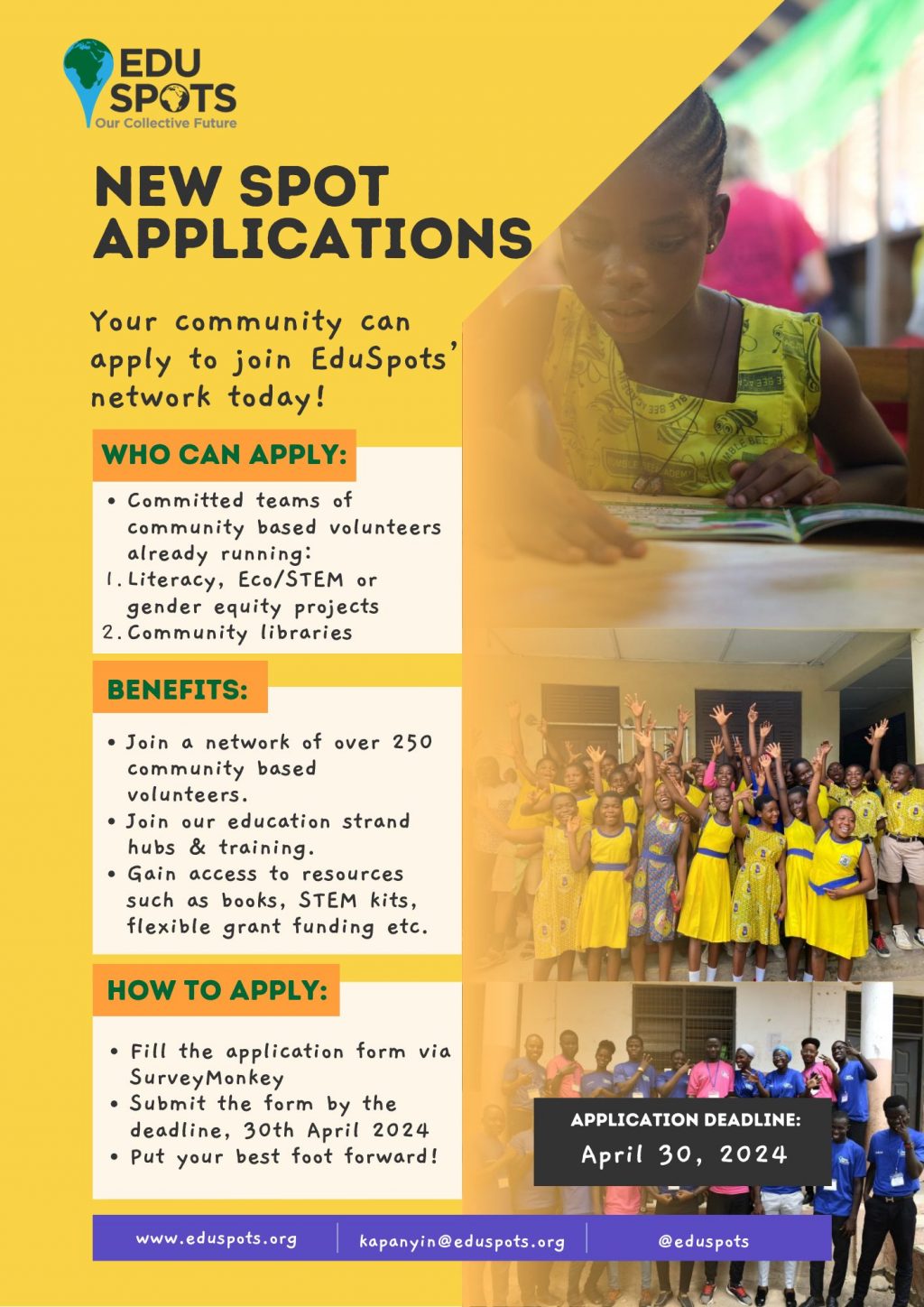 New Spot applications – EduSpots